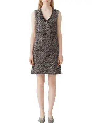 Fabiana Filippi Tweed Cotton Knit Mini Dress - Blue