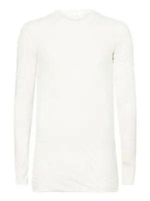 Rick Owens Double-layer Long-sleeve Cotton T-shirt - Milk