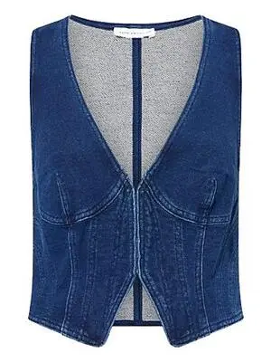 Good American Tailored Denim Waistcoat - Indigo377