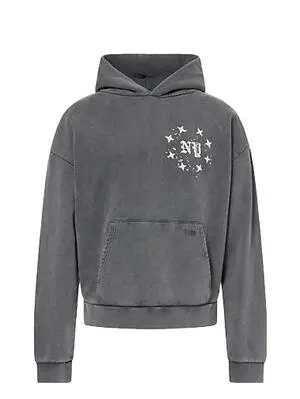 DUKE + DEXTER Paint Splatter Cotton-jersey Hoodie - Grey
