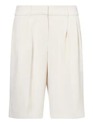 Stylein Pressed-pleat Crepe Shorts - Ivory