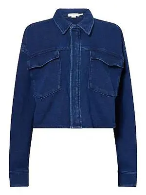 Good American Jeanius Cropped Denim Jacket - Indigo377