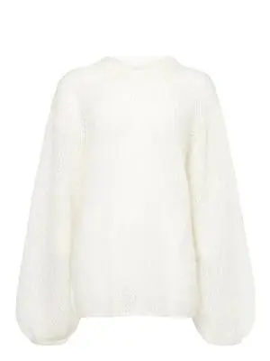 Stylein Sheer Knitted Mohair-blend Jumper - Cream
