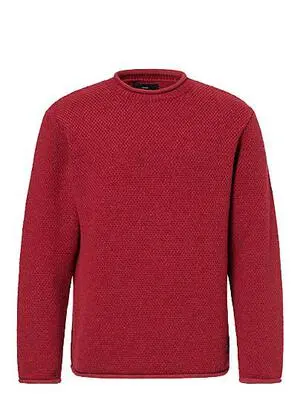 FINISTERRE Barents Crewneck Wool-blend Jumper - Berry Red