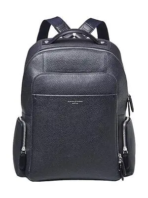 ASPINAL OF LONDON Zipped Leather Backpack - Navy