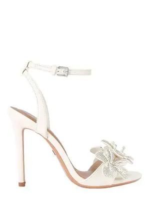 Kurt Geiger Saskia Faux-leather Heeled Sandals - Bone/comb