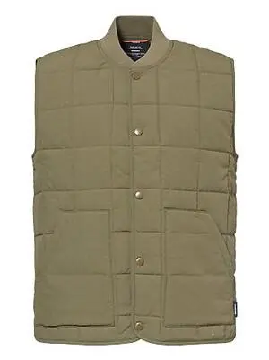 FINISTERRE Woven Quilted Gilet - Olive