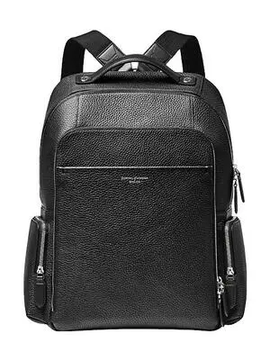 ASPINAL OF LONDON Zipped Leather Backpack - Black