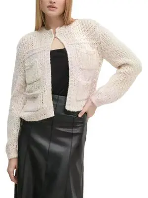 OUI Knit Cardigan With Pockets - Neutrals