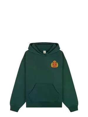 SPORTY & RICH Crest-embroidered Hoodie - Green