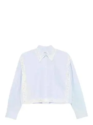 Sandro Lace-trimmed Shirt - Blue