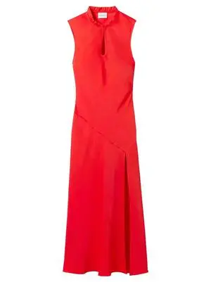 Claudie Pierlot Ruffled Cutout Dress - Red