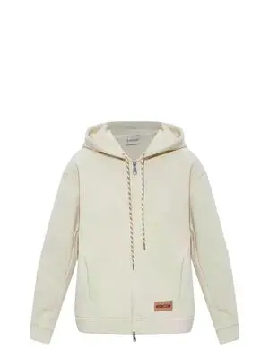 Moncler Logo-patch Hoodie - Neutrals