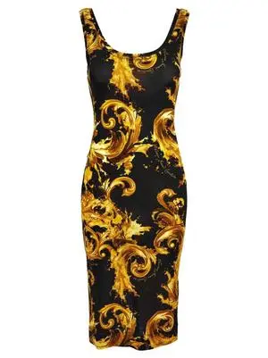 Versace Patterned-print Dress - Black