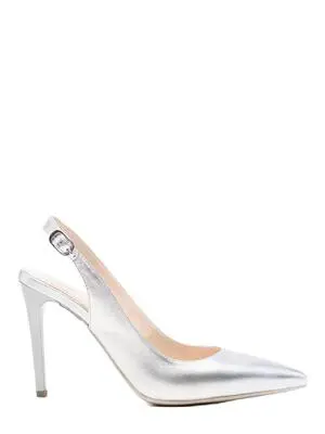 NEROGIARDINI Pointed Slingback Pumps - Silver