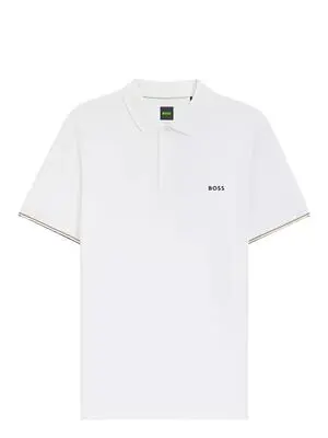 BOSS Logo-detail Polo Shirt - White