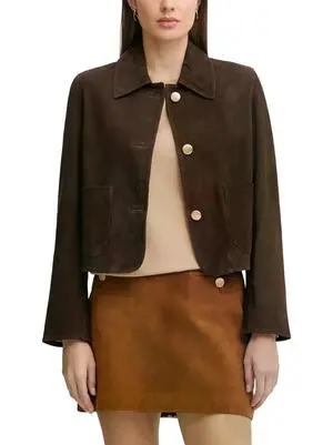 PEDRO DEL HIERRO Buttoned Suede Jacket - Brown