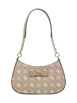 Guess Logo-print Chain Crossbody Bag - Neutrals
