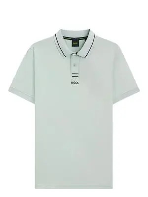BOSS Striped-trim Polo Shirt - Green