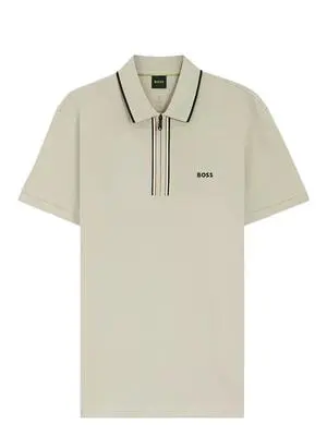 BOSS Logo-detail Polo Shirt - Neutrals