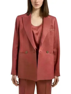 Peserico Double-breasted Blazer - Red