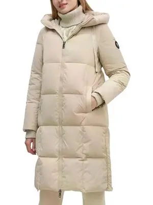 MOS MOSH Nova Hooded Quilted Coat - Neutrals