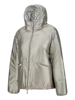 Herno Metallic Hooded Jacket - Silver