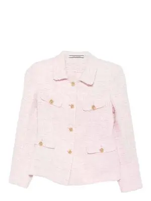 Tagliatore Buttoned Tweed Jacket - Pink