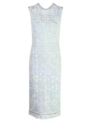 Givenchy 4g Jacquard Tweed Dress - Blue