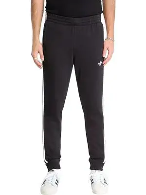 Adidas Stripe-detail Logo Track Pants - Black
