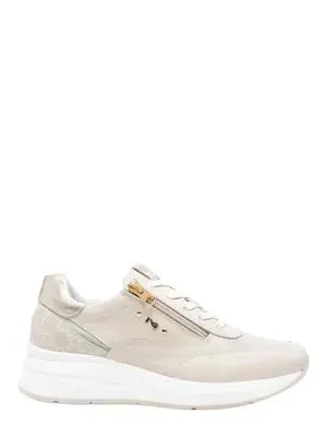 NEROGIARDINI Zip Leather Sneakers - Neutrals