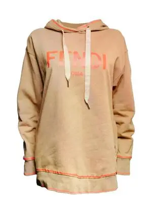 Fendi Logo-print Hoodie - Brown