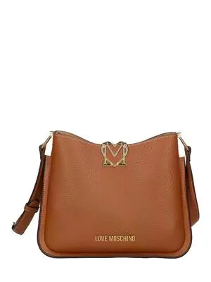 Moschino Logo-plaque Shoulder Bag - Brown