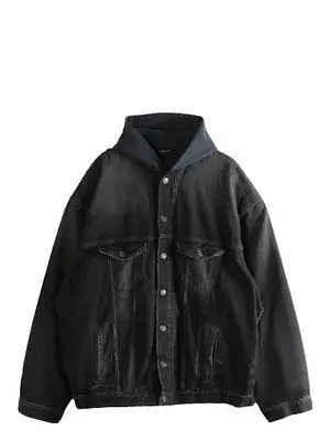 Balenciaga Hybrid Hooded Jacket - Black Fade Out