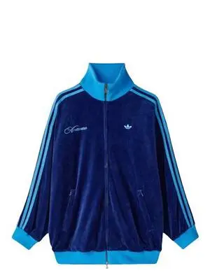 Adidas X Avavav Tt Velvet Zip Up Jacket - Dkblue