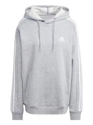 Adidas Essentials Fleece 3stripes Hoodie - Medium Grey Heather