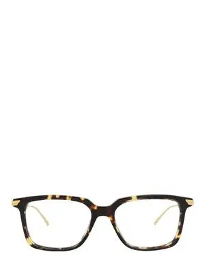 Bottega Veneta Square-frame Acetate Optical Frames - Havana Gold Transparent (bv1009o/30008316/003)