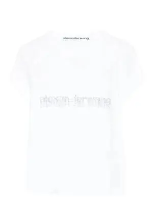Alexander Wang Hotfix Graphic Baby Tee - White