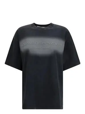 Alexander Wang Emboss Tee Shirt - Washed Black