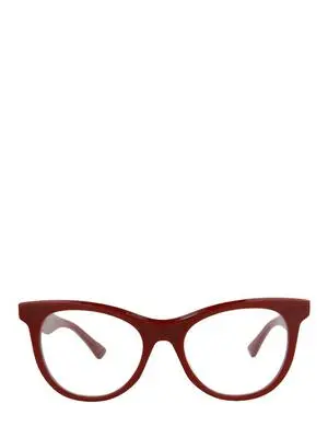 Bottega Veneta Round-frame Acetate Optical Frames - Burgundy Burgundy Transparent (bv1064o/30009035/004)