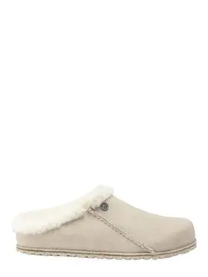BIRKENSTOCK Zermatt Premium Suede Leather Clog Antique White