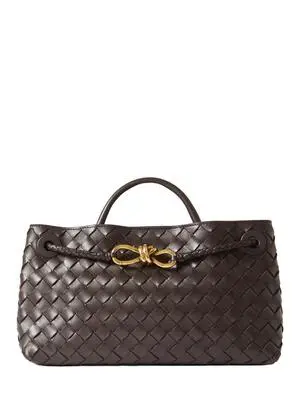 Bottega Veneta East/west Andiamo Small Intrecciato Leather Tote - Brown