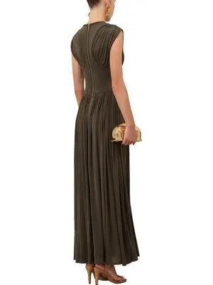 ZIMMERMANNWEAR Luna Column Maxi Dress - Olive