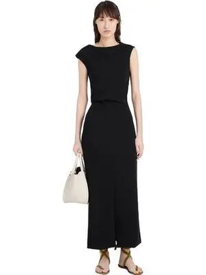 Proenza Schouler Damea Matte Crepe Dress - Black