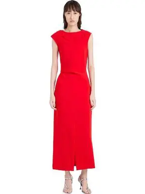 Proenza Schouler Damea Matte Crepe Dress - Tomato
