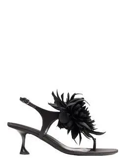 Proenza Schouler Proenza Schouler Tee Thong Flower Sandals Black