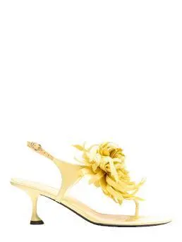 Proenza Schouler Tee Thong Flower Sandals - Citrus