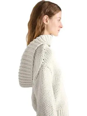Proenza Schouler Draped Cotton Sweater - Plaster