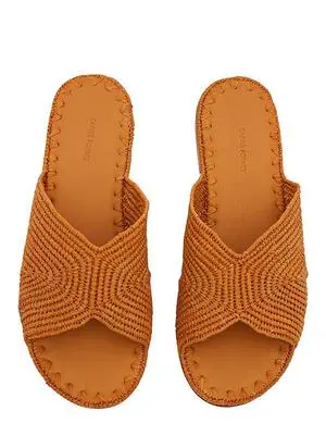 LoveShackFancy Carrie Forbes Salon Sandals - Cognac