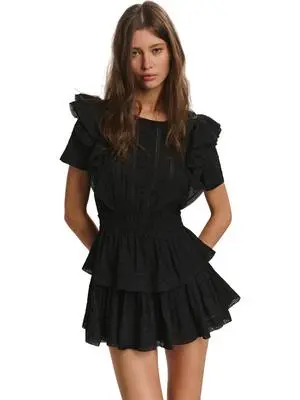 LoveShackFancy Natasha Heritage Dress Black